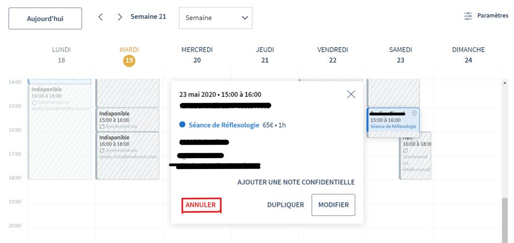 Comment annuler un rendez-vous ou personnaliser un message d'annulation Comment annuler un rendez-vous ou personnaliser un message d'annulation